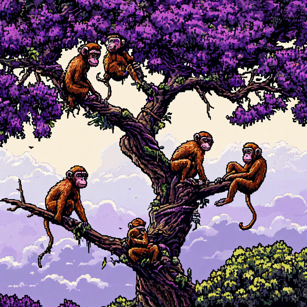 ". purple minimalism 8bit art pixel …" — image created in Shedevrum