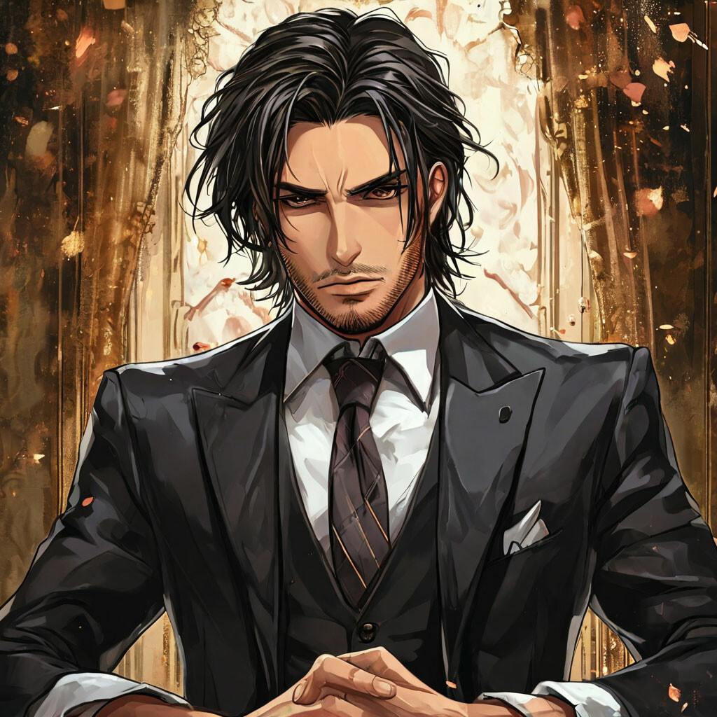 "Don, mafia, anime drawing" — image created in Shedevrum