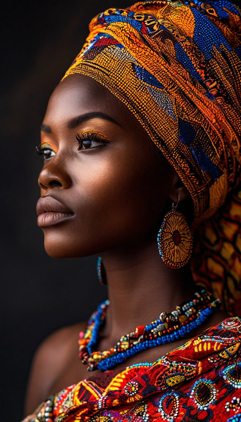 "Profile of an African woman in …" — image created in Shedevrum