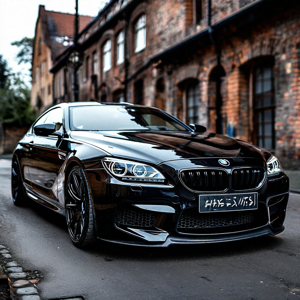 "Aging effect bmw m6 black" — image created in Shedevrum
