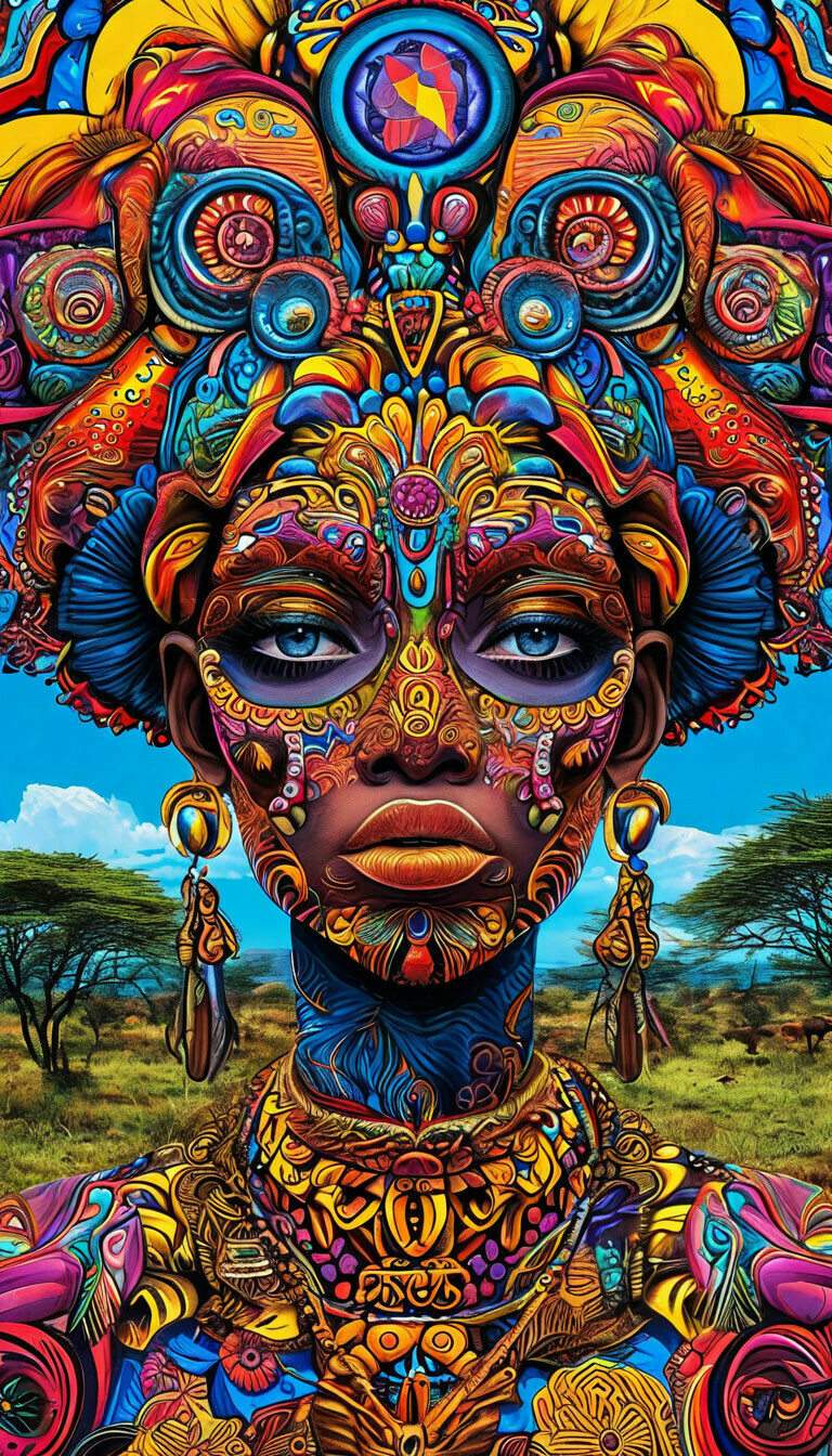 "Journey through Africa,psychedelic …" — image created in Shedevrum