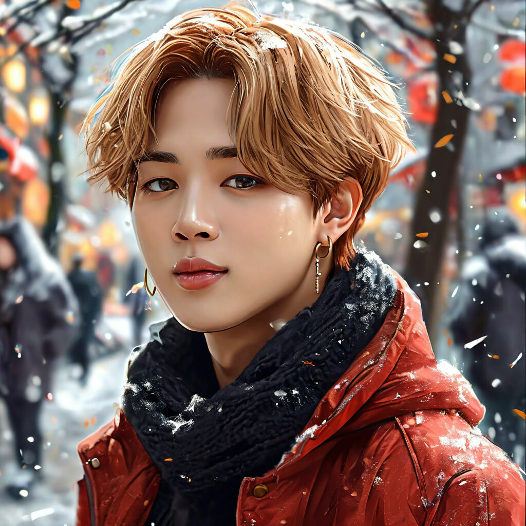 "🎁 Park Jimin , in anime style" — image created in Shedevrum