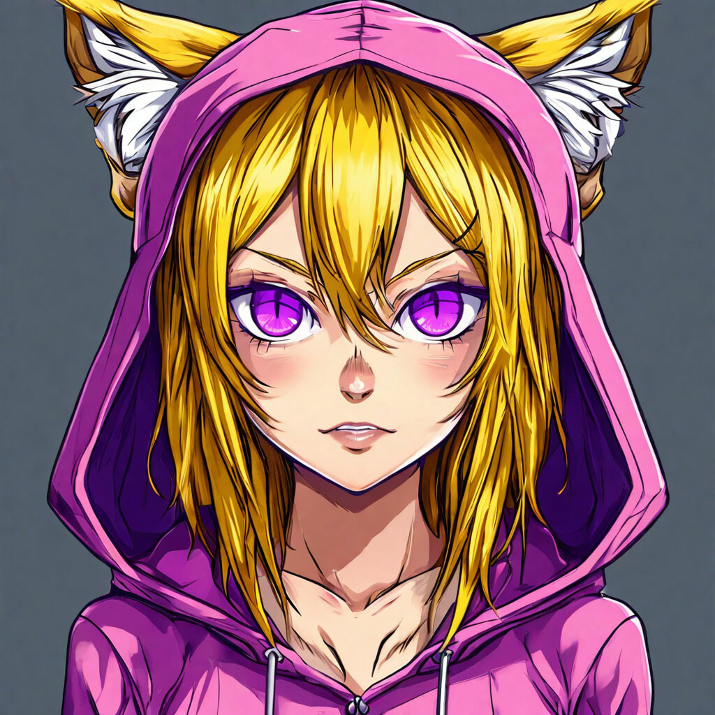 "Intricate art Anime neko lynx girl …" — image created in Shedevrum