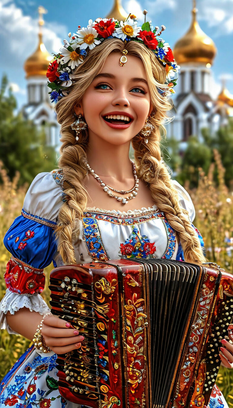 La princesa rusa con una armó…" — imagen creada en Shedevrum