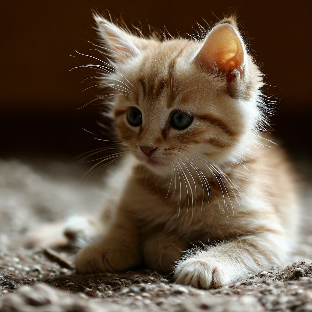 "¡quiero un gato!!! pobre gatito beige" — imagen creada en Shedevrum