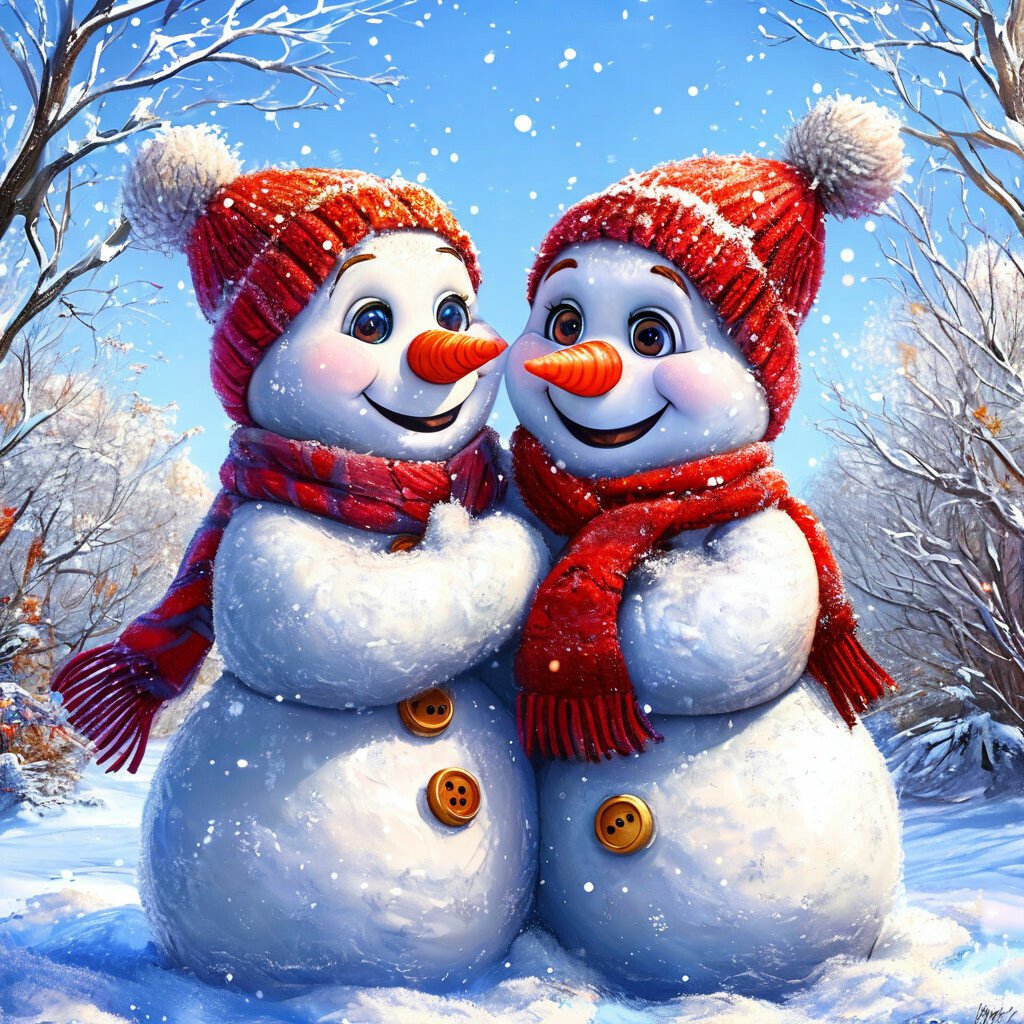 Happy Hug Day... Two cartoon …" — image created in Shedevrum