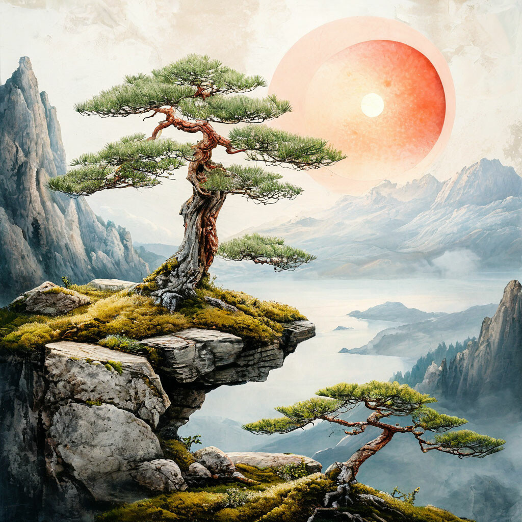 ". minimalism, avant-garde, modernism, bonsai, moss, succulents, pagoda ...