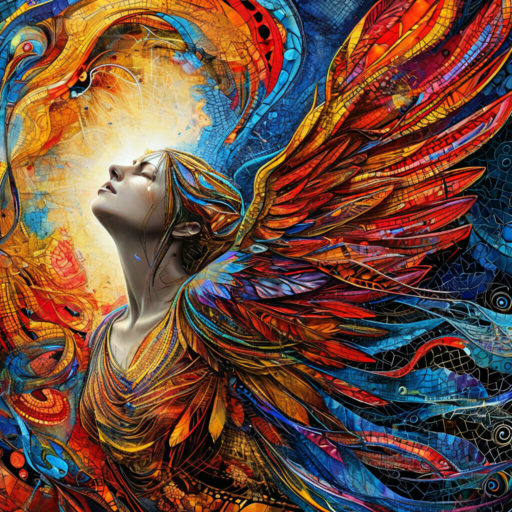 "Visualization of the ecstatic state …" — image created in Shedevrum