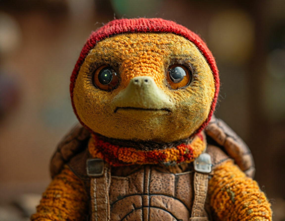 "Woolly turtle doll in the style of Wes Anderson from the incomparable ...