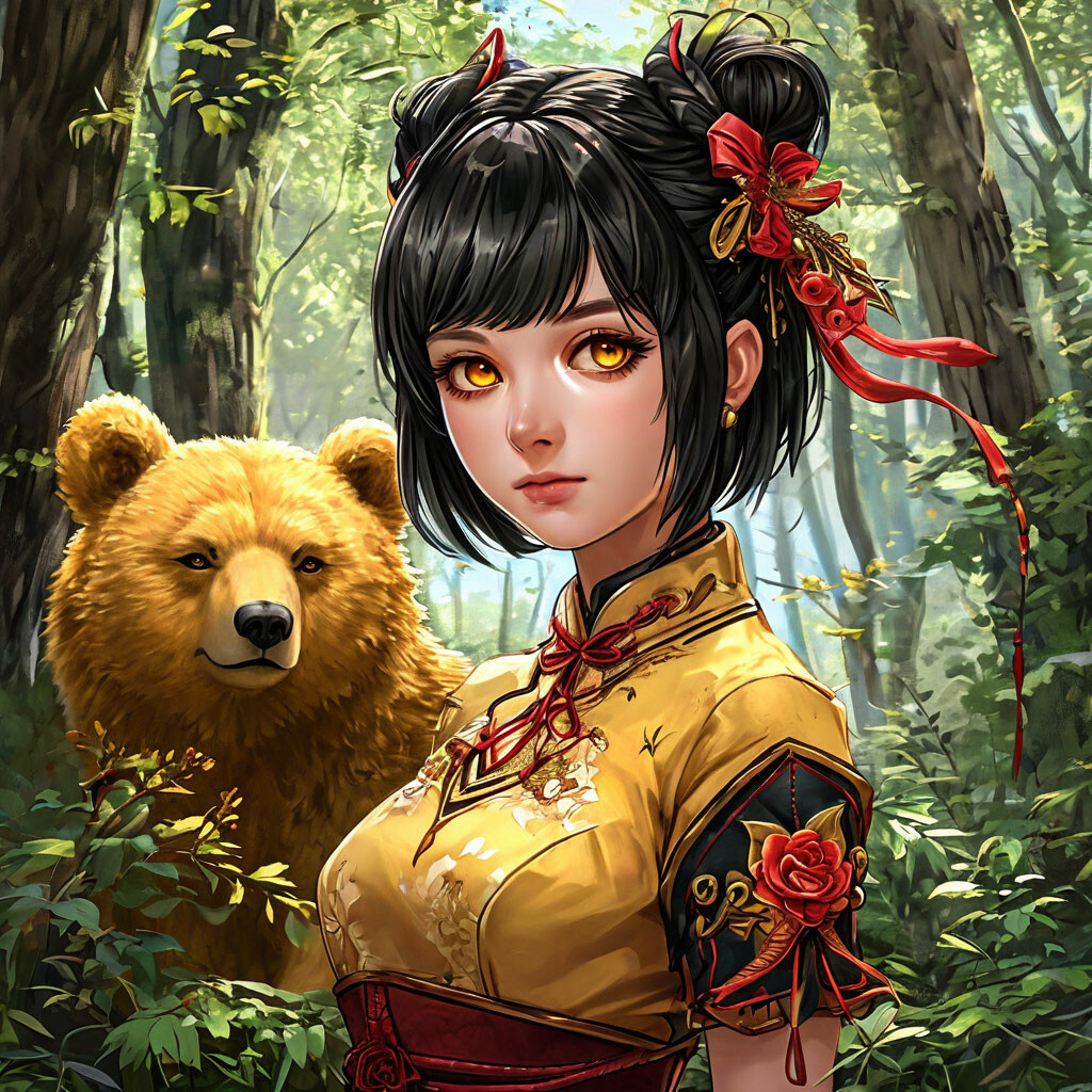 "The aesthetics of fantasy anime style…" — image created in Shedevrum