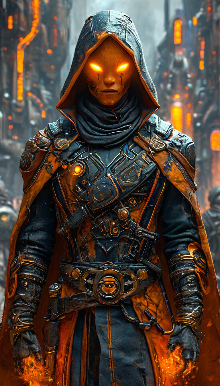 "💬 A handsome male galactic alien-telekinetic space pirate stands tall ...