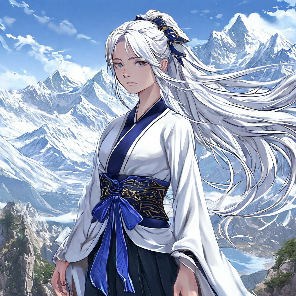 "The aesthetics of fantasy anime style…" — image created in Shedevrum