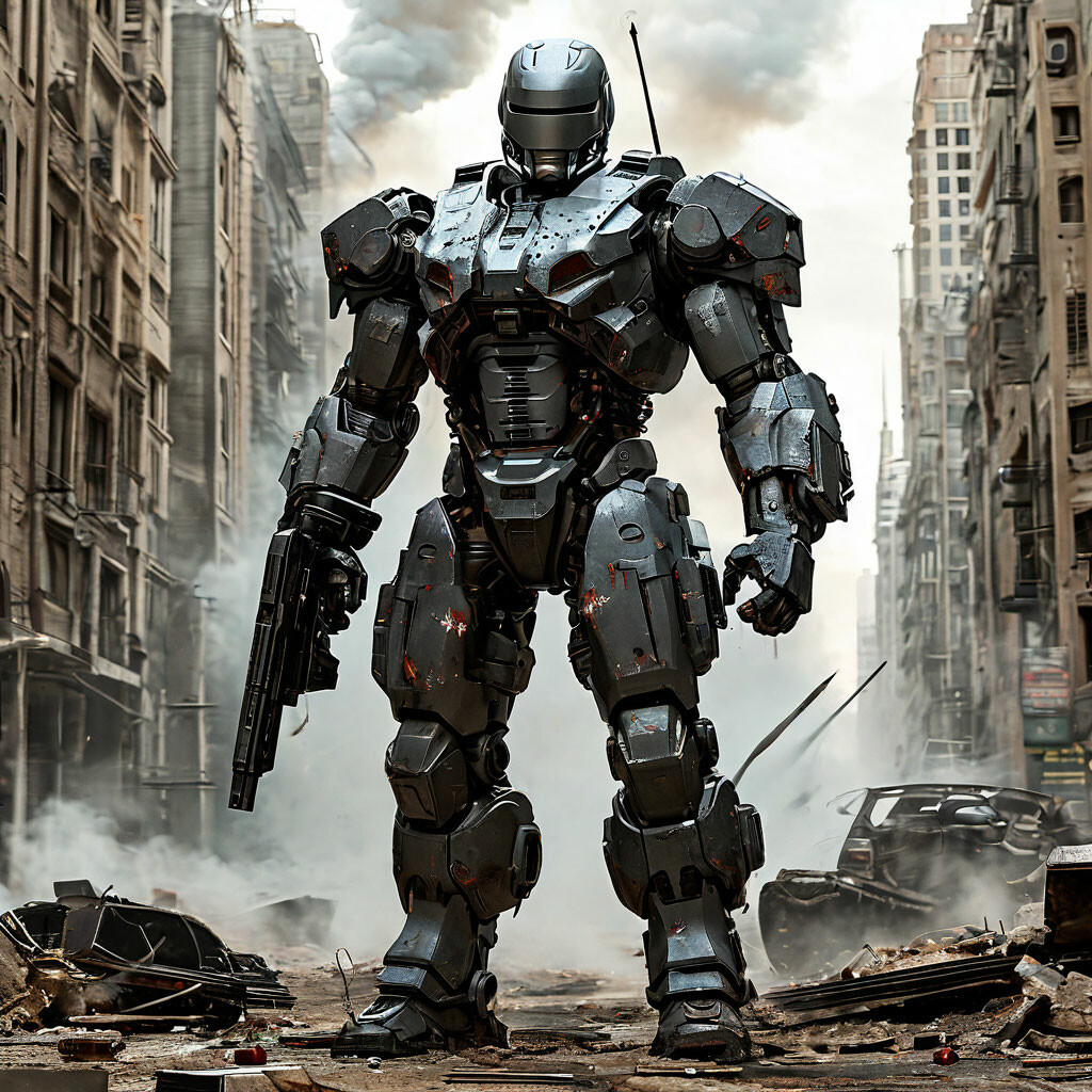 "Apocalypse. His name is RoboCop, he is a former police officer, with a ...