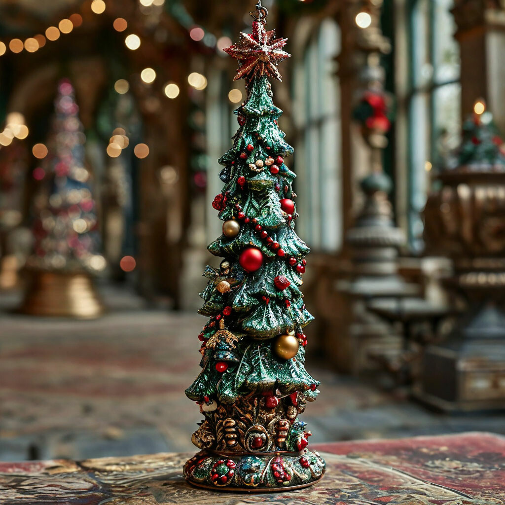 "Alice column in the form of a Christmas tree toy" — image created in ...