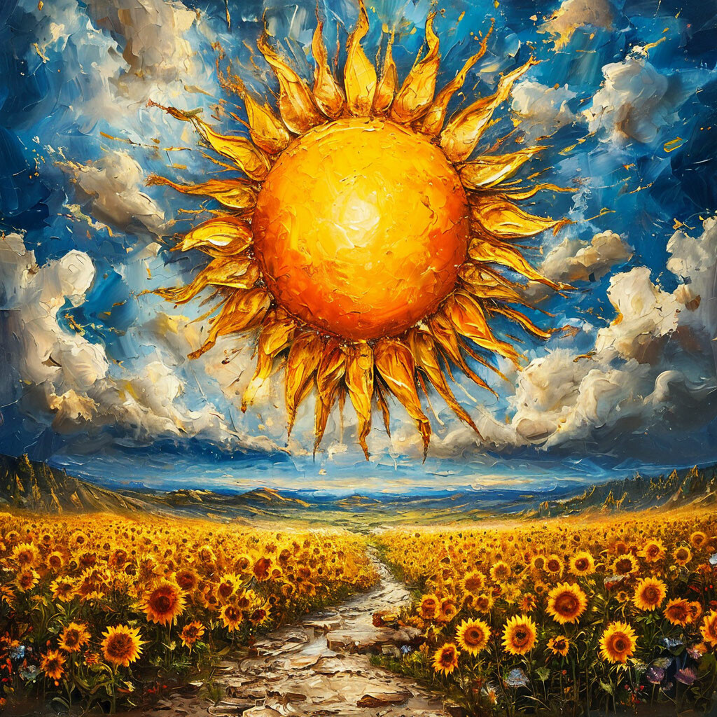 "🔶🔷 The sun does not need to be …" — image created in Shedevrum