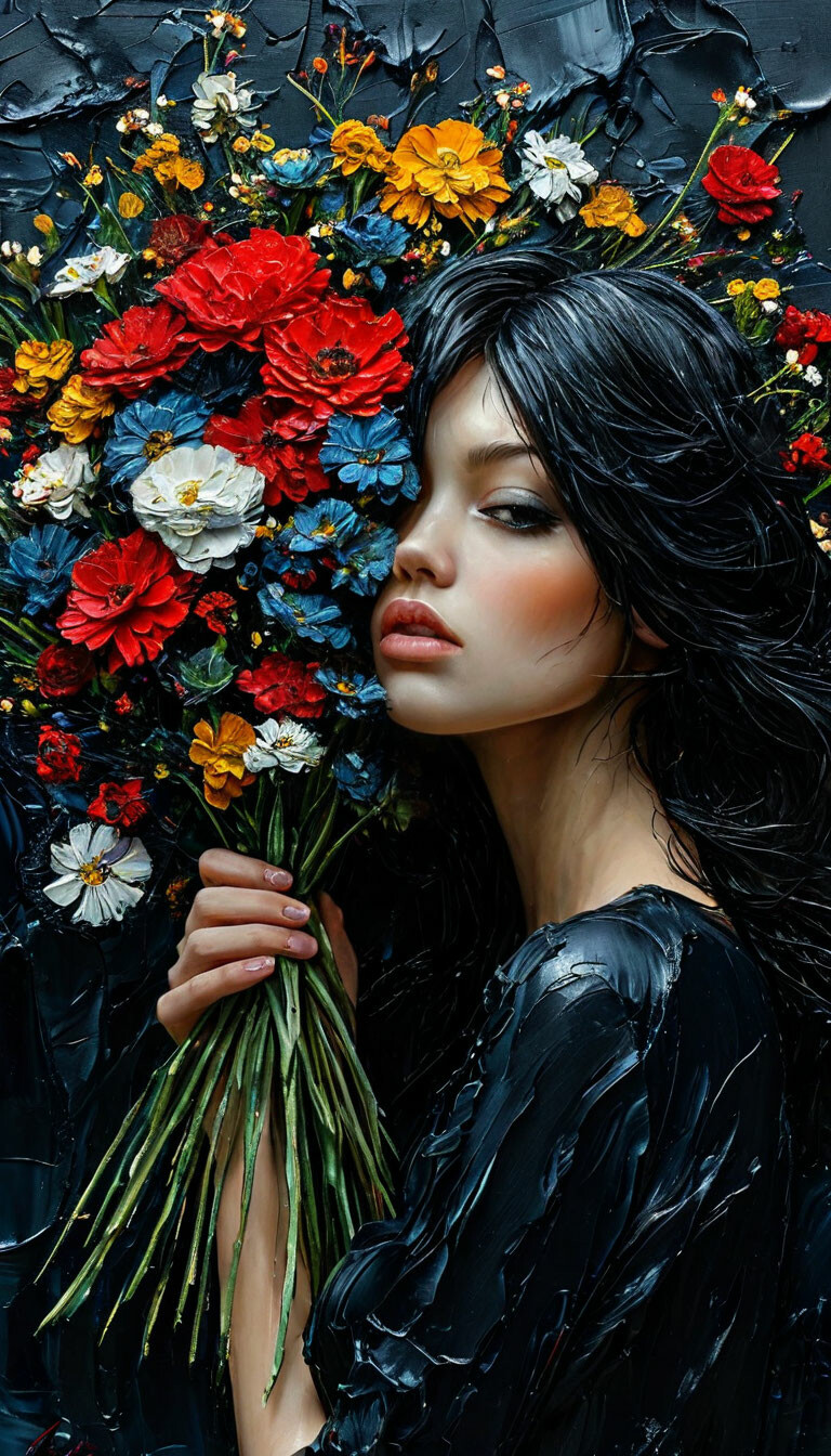 "Pared negra arte negro pintura la …" — imagen creada en Shedevrum