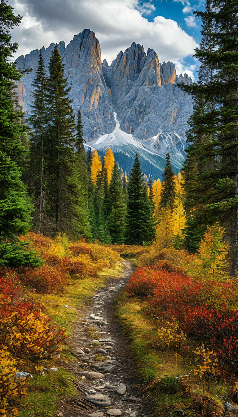 "Cozy mountain autumn landscape, …" — image created in Shedevrum