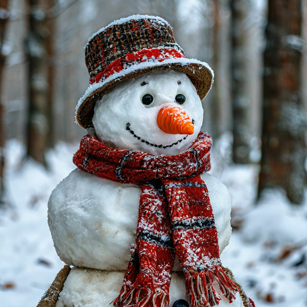 "Professional portrait of a snowman" — image created in Shedevrum