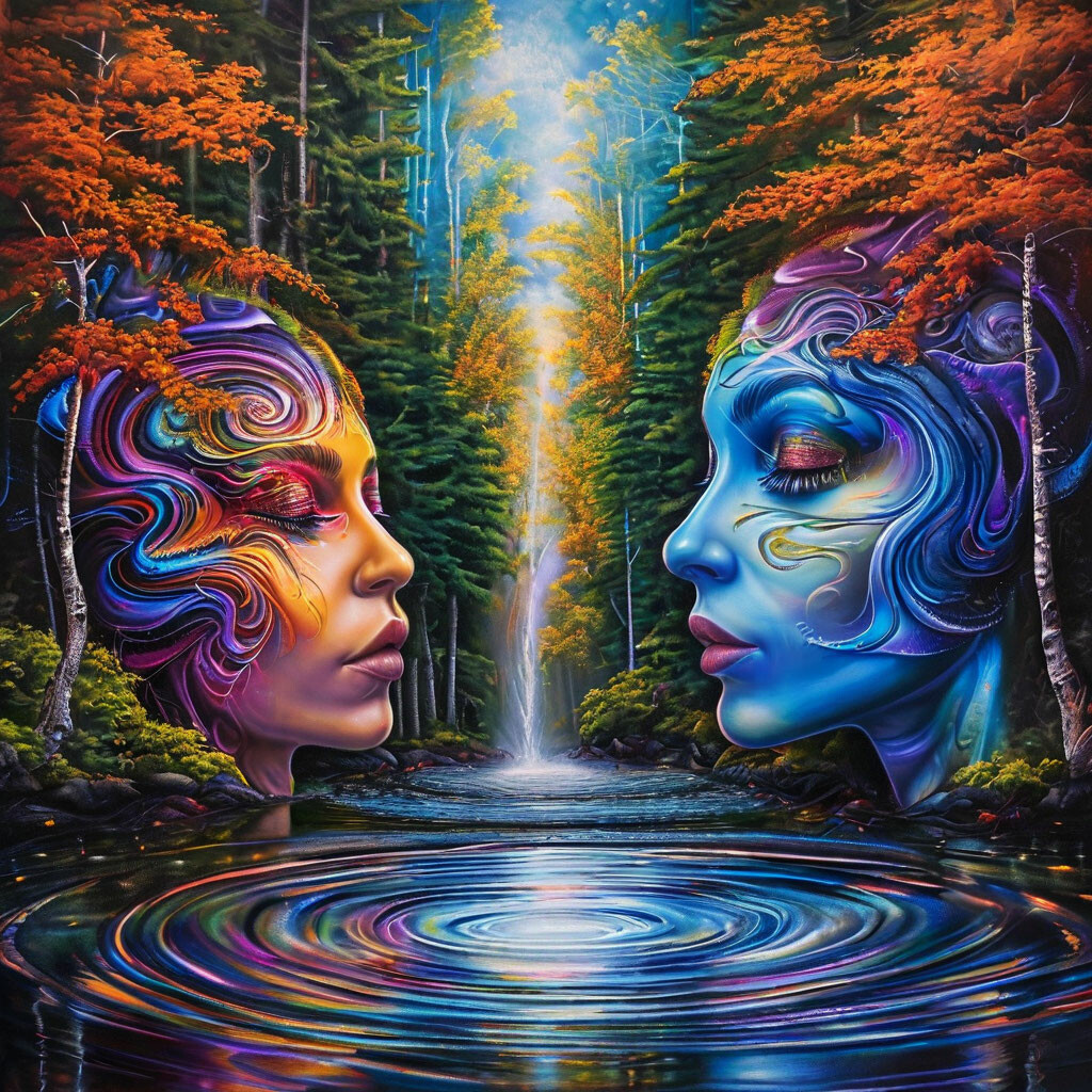 "@LP background Forest Airbrushing Forces Faces Rainbow Style Lyudmila ...