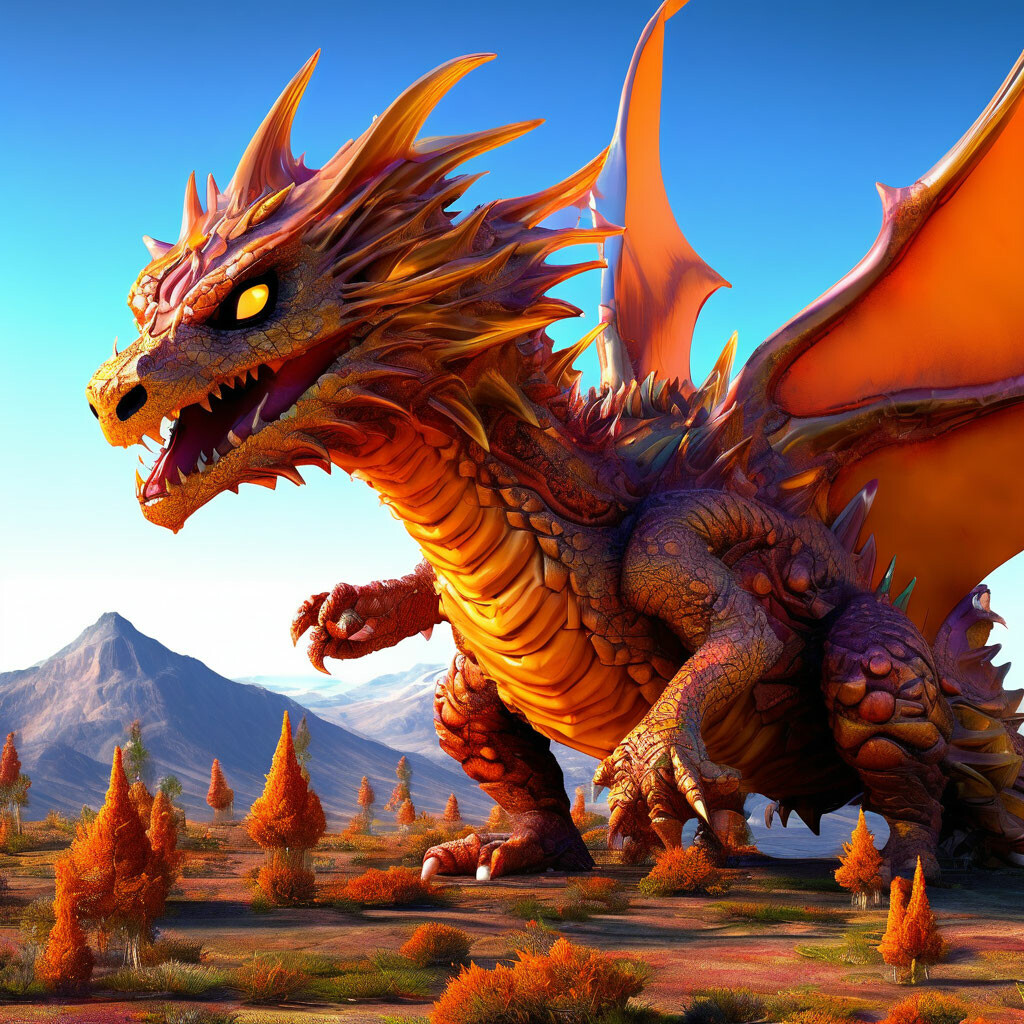 "Charizard изрыгает огонь из пасти,Extravaganza MB3D worlds filled with ...