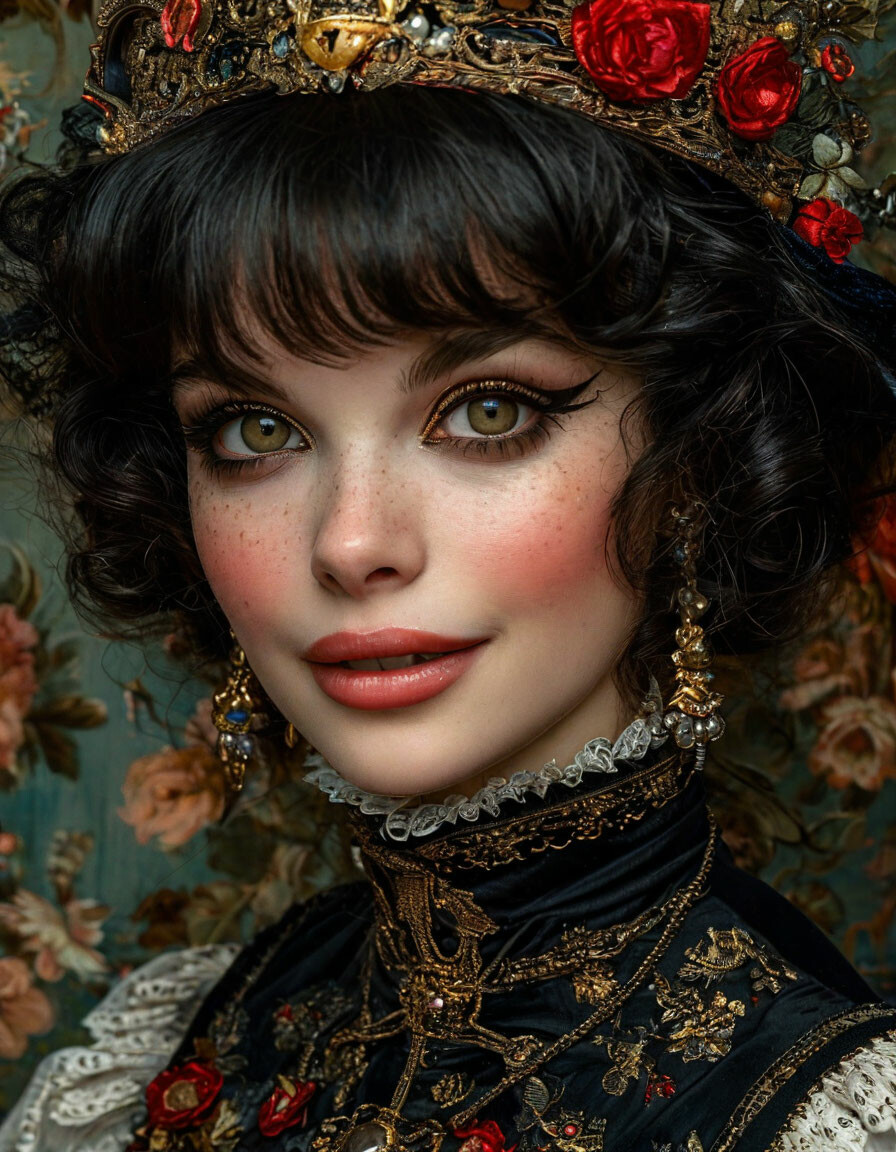 Whether or not with a smile and cat eyes, Rococo style." — image ...