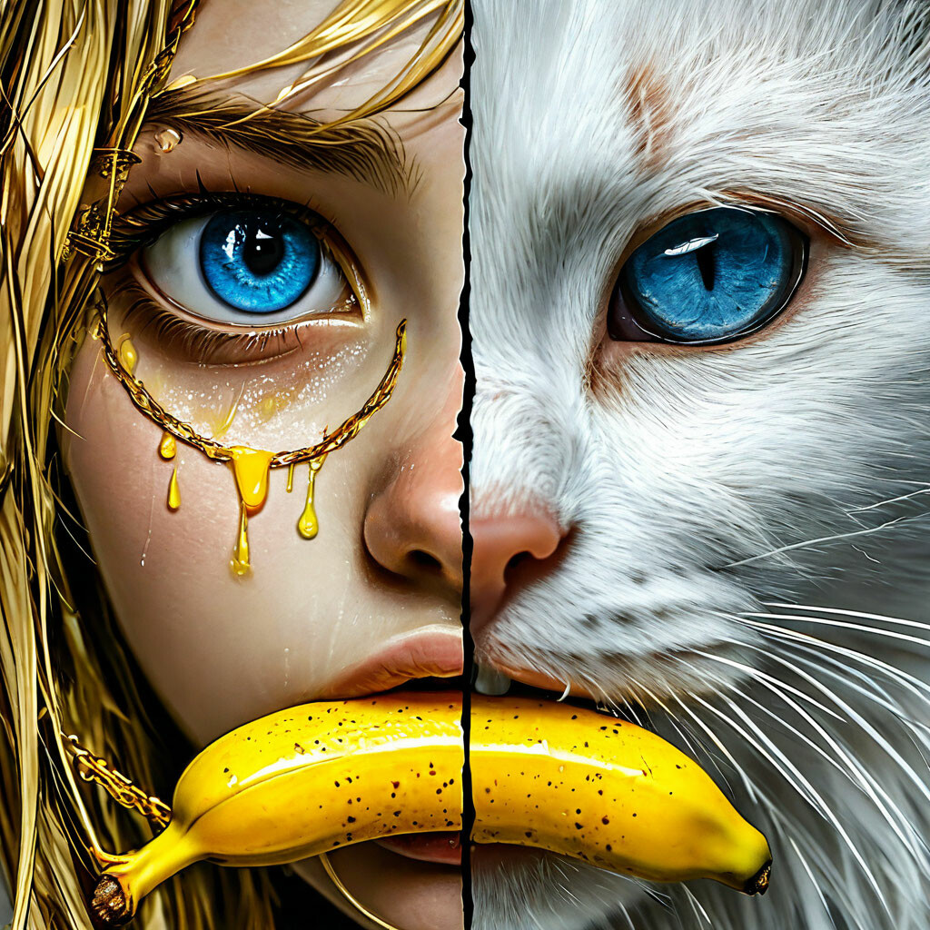 "Collage two halves: 1 and 2 1 half of the collage is half of the face ...
