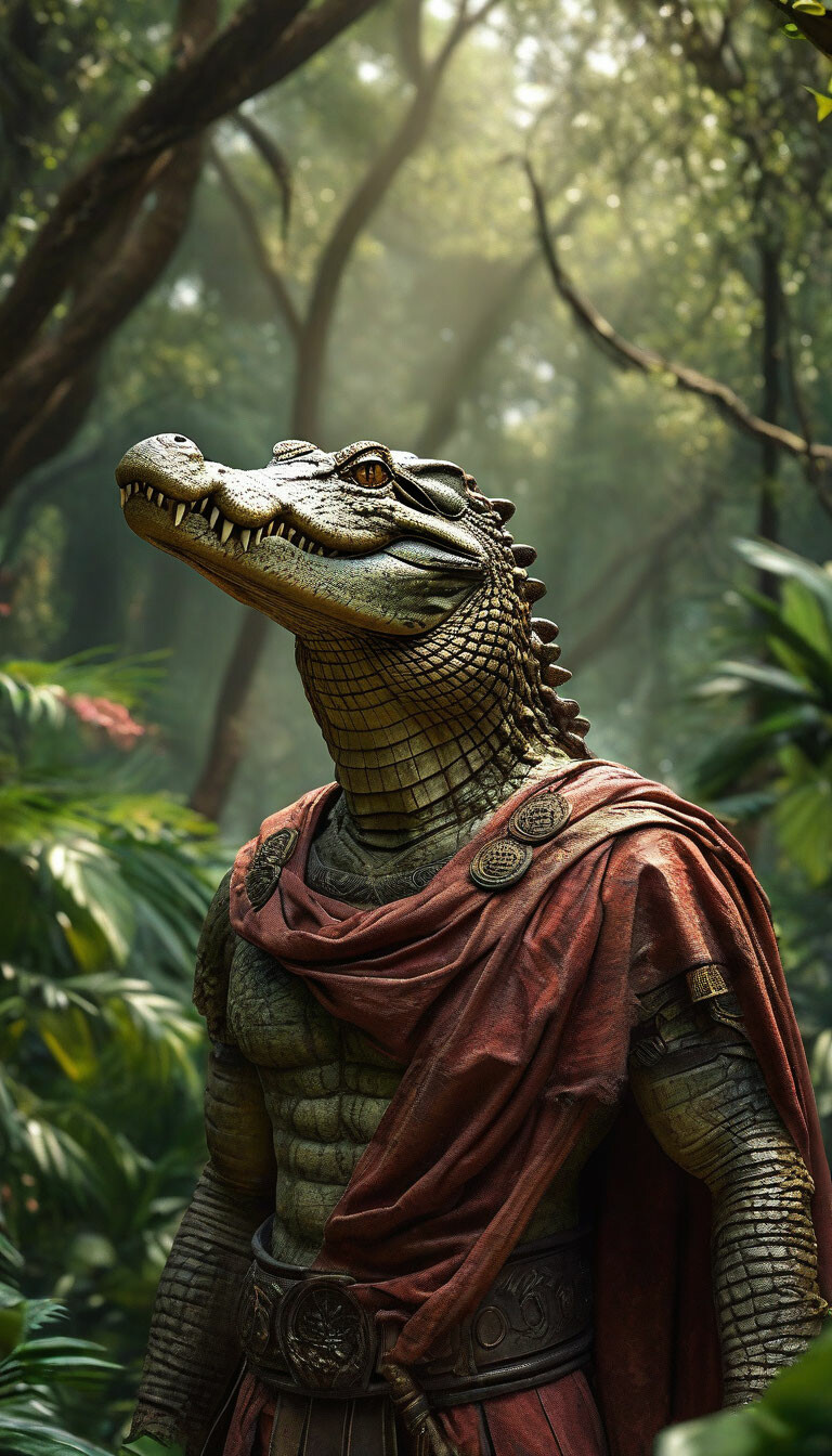 "Crocodile Julius Caesar Rob Scotton" — image created in Shedevrum