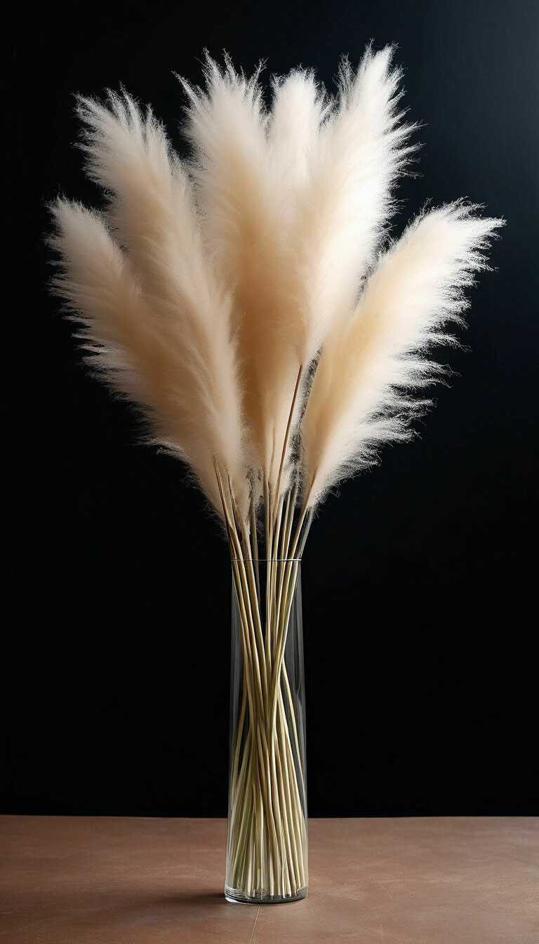 "Ultra HD professional photo is realistic, a bouquet of fluffy reeds ...