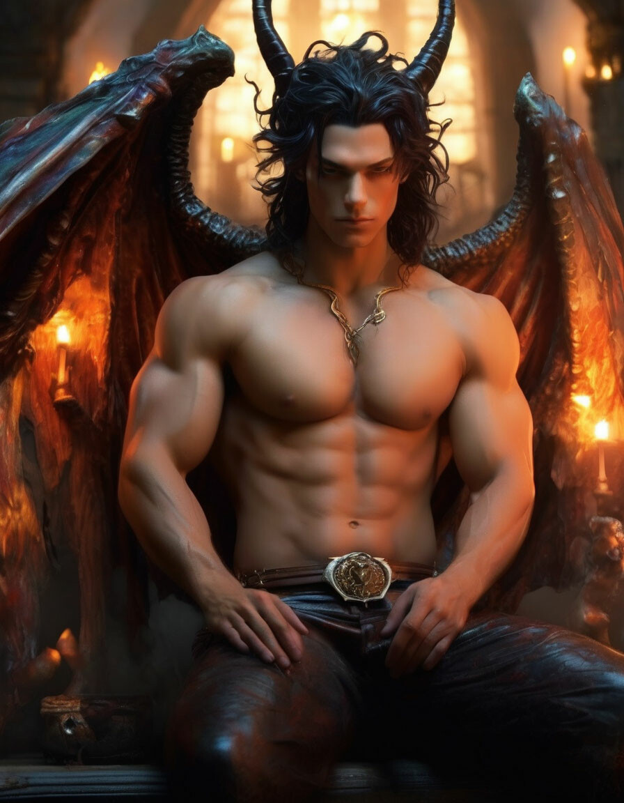 "A very, very beautiful male incubus demon with the face of a beautiful ...