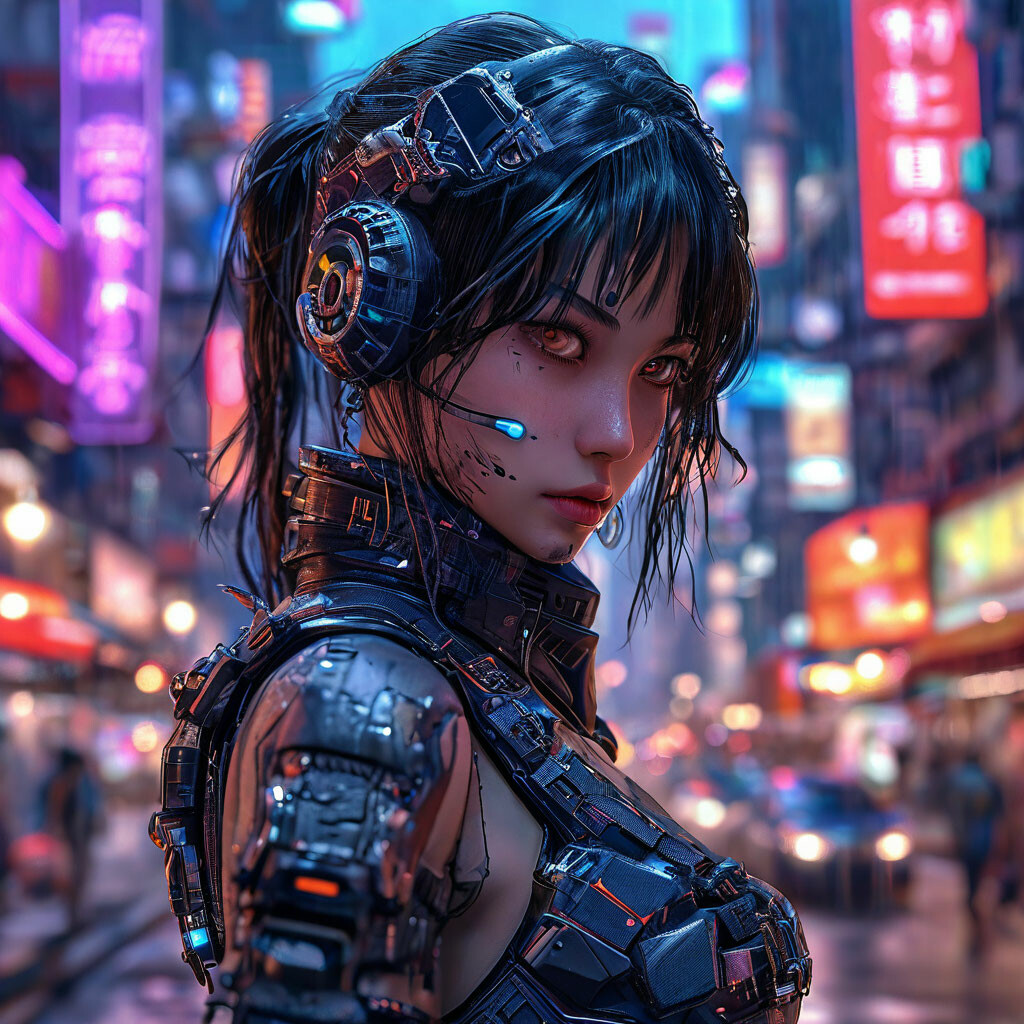 "Cyber Hunter,Silkpunk style,Target search, 4k, High resolution ...