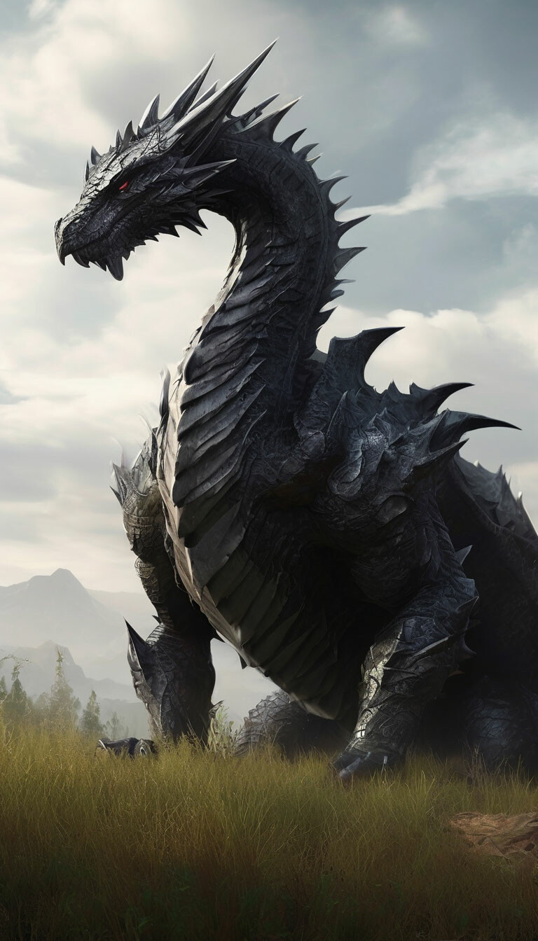 "♒ Armour Dragon... UHD, HDR, …" — image created in Shedevrum