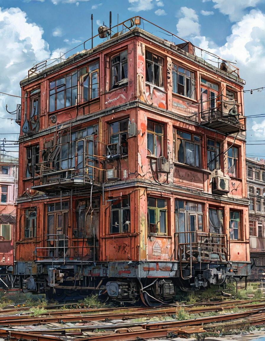 "Post-apocalypse, Russia, four …" — image created in Shedevrum