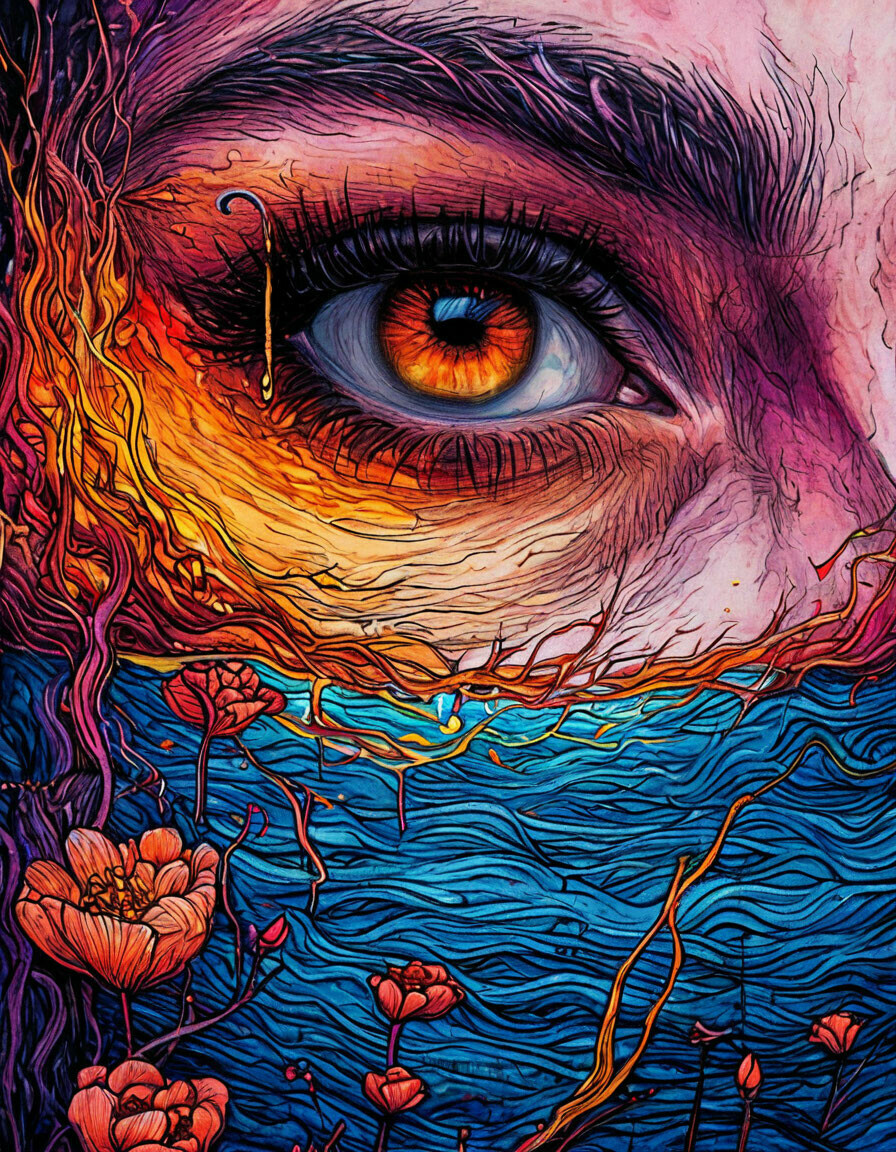 "LK If not a stream, then a subtle …" — image created in Shedevrum