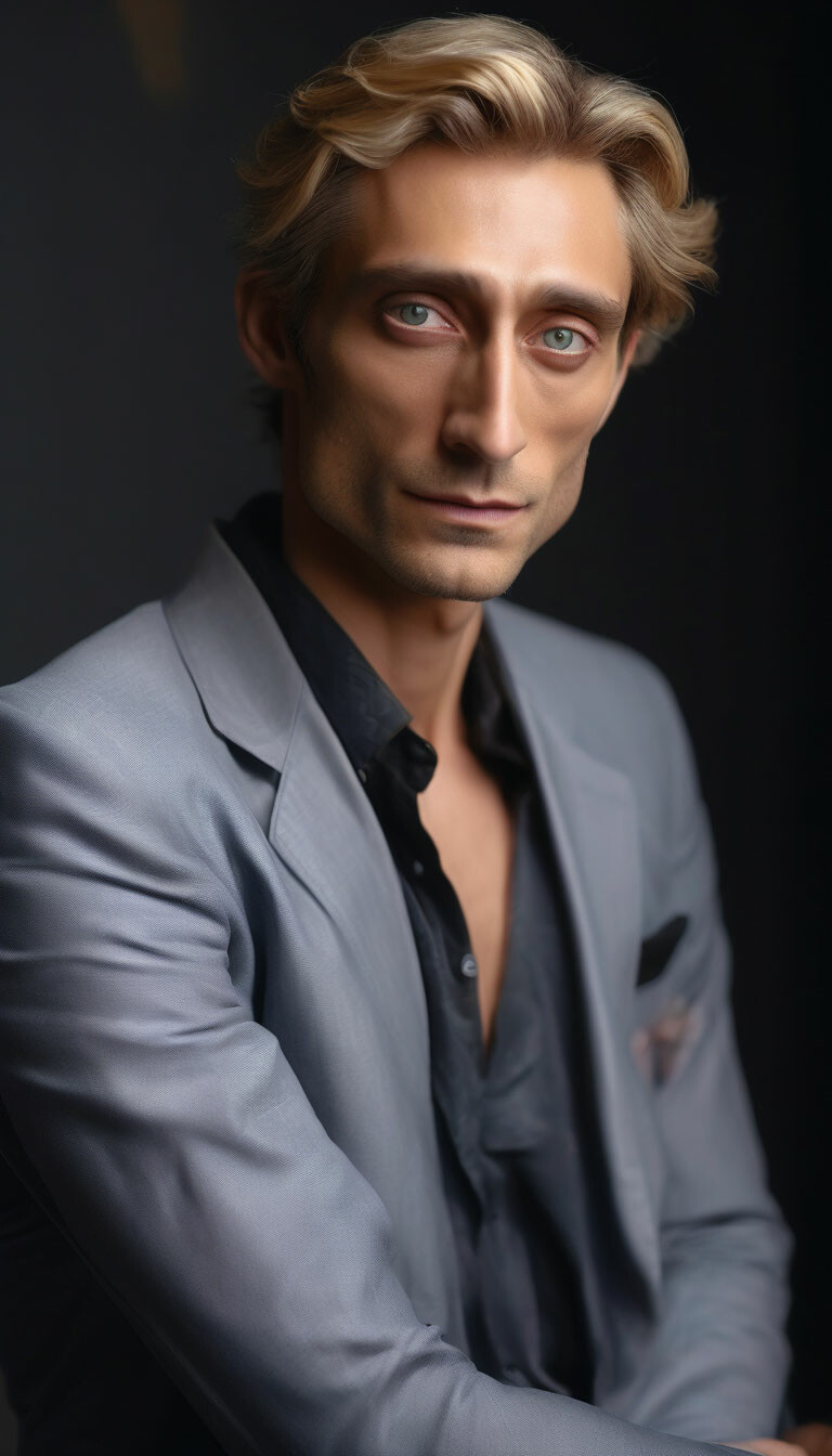 "Artyom Tkachenko/suit,bristles/ He …" — image created in Shedevrum