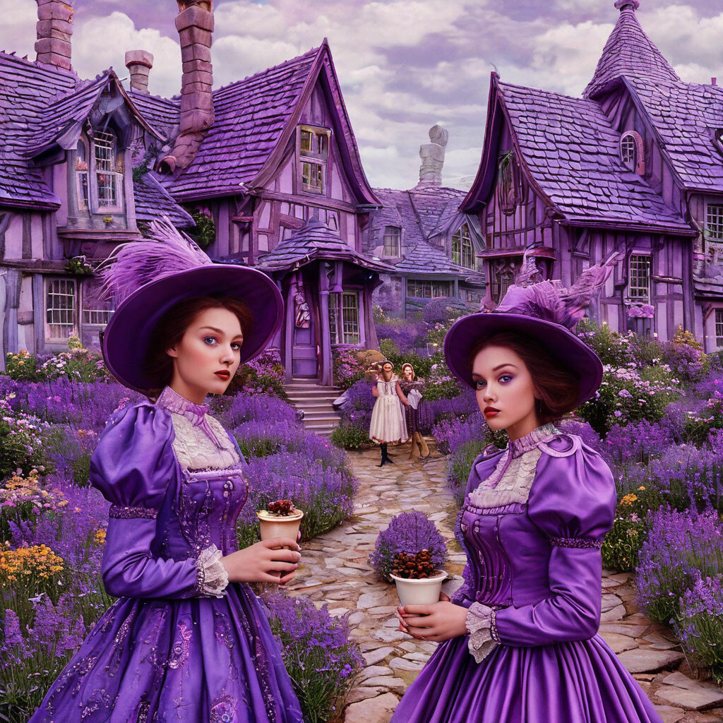 "The inhabitants of the Purple Country…" — image created in Shedevrum