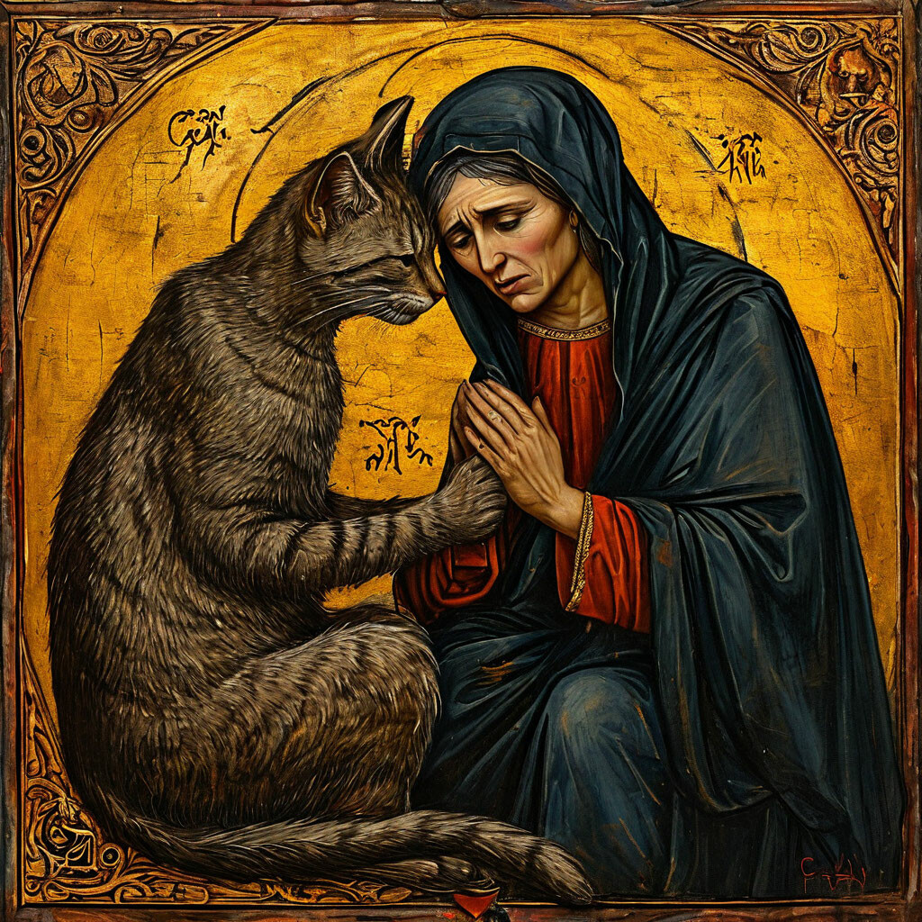 "Seal in the style of Andrei Rublev, a…" — image created in Shedevrum