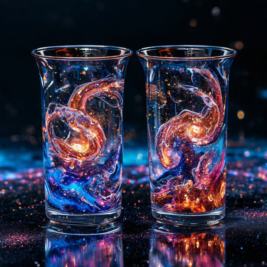«Galaxy acid 4K glass pair высокое …» — картинка создана в Шедевруме