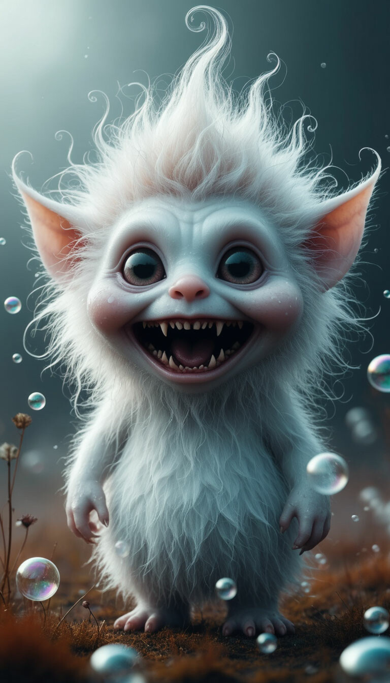 "Horror mystique demonic with a sharp mouth of fangs translucent ...