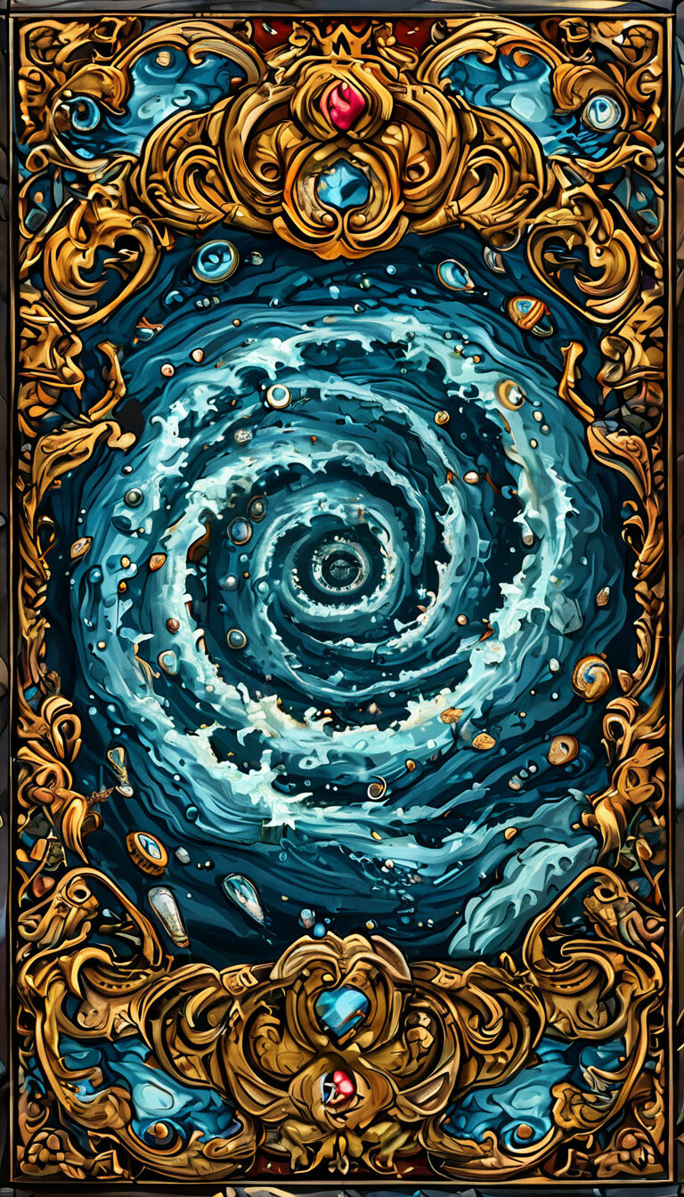 "2D drawing style, card shirt, …" — image created in Shedevrum