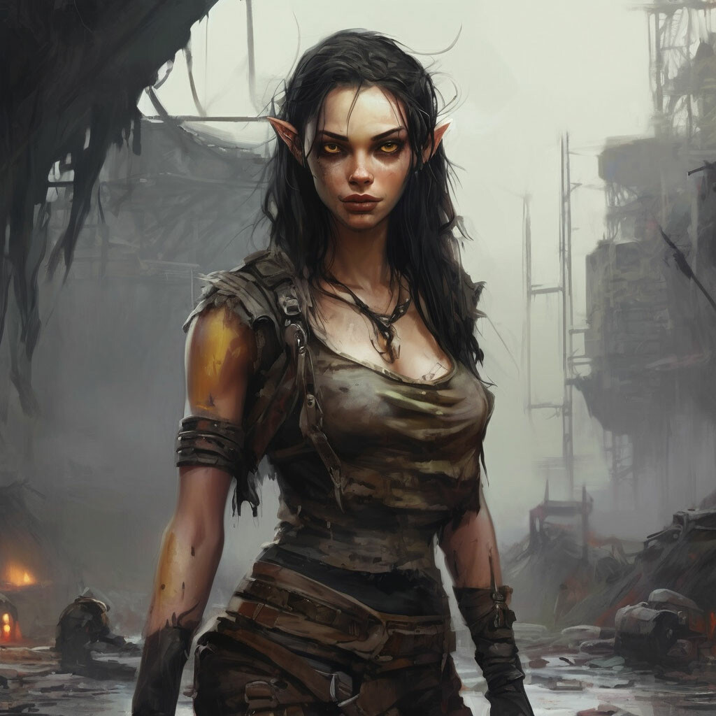 «Пост-арокалипсис рисунок молодая …» — картинка создана в Шедевруме