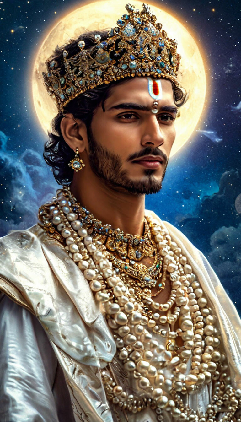 "Chandra dev ruler of the moon in …" — image created in Shedevrum