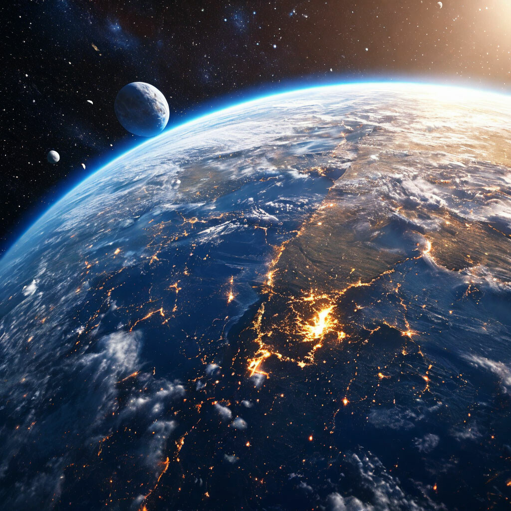 "Space stars planets 4K realistic good rendering high quality" — image ...