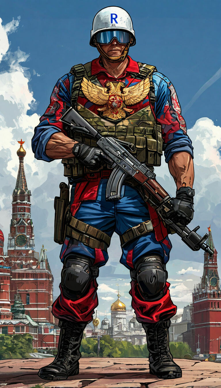 «Капитан Россия Русский воин мужик …» — картинка создана в Шедевруме