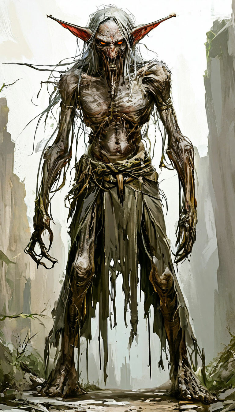 ". Mutant elf, creepy disfigured …" — image created in Shedevrum