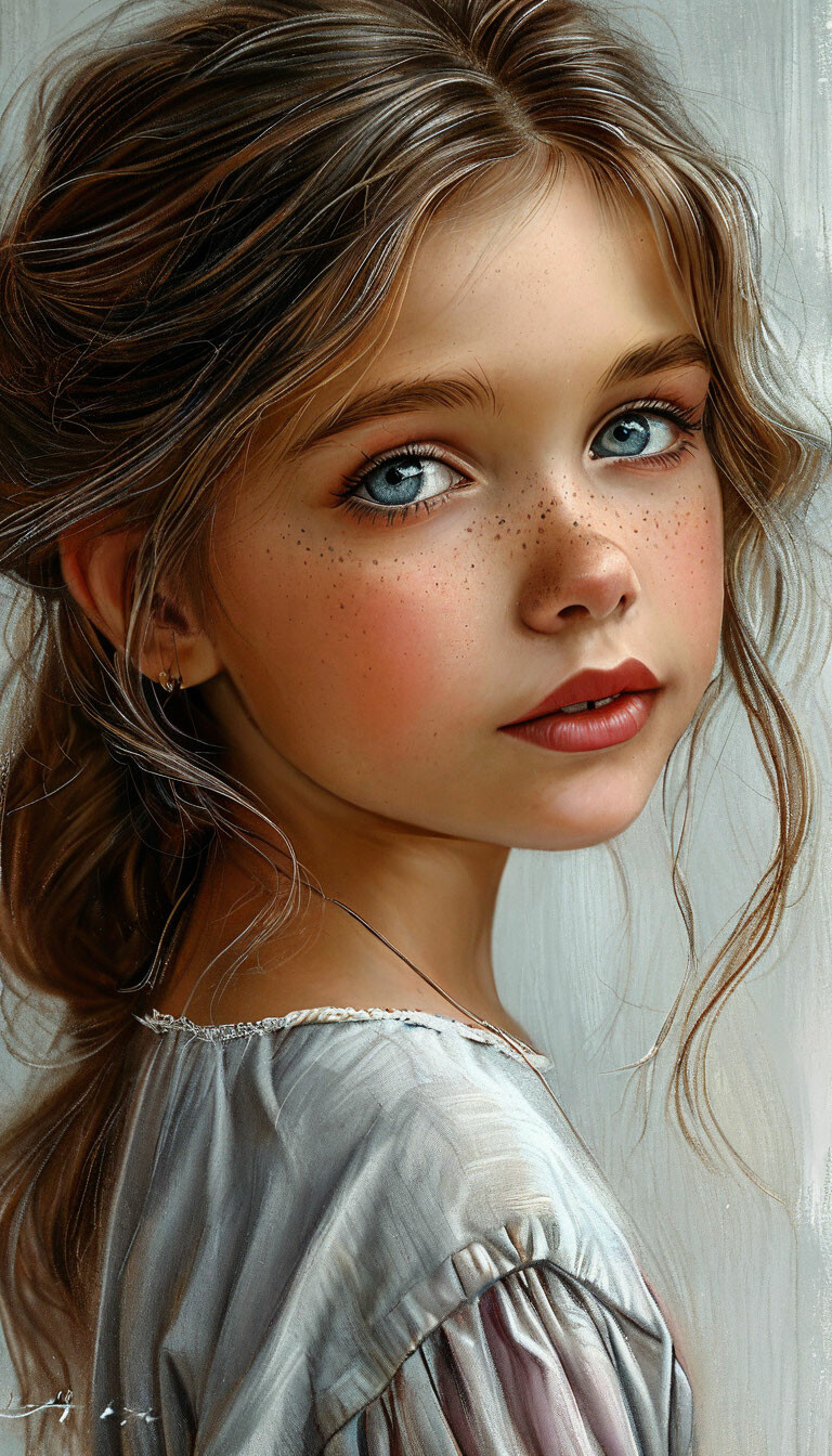 ". ️. A sweet, humble girl. Sketch, three-dimensional drawing with ...
