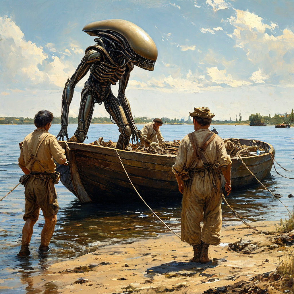 "A painting by the artist Repin Boatmen on the Volga Boatmen peasants ...