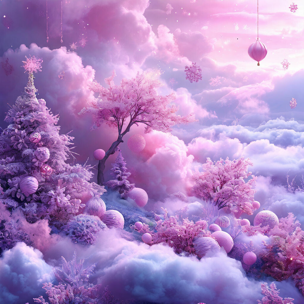 "New Year's composition: cloudy color…" — image created in Shedevrum