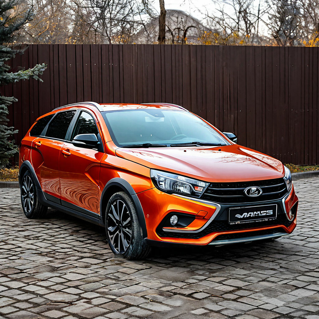 "Lada Vesta SV Cross, color Marte, …" — imagen creada en Shedevrum
