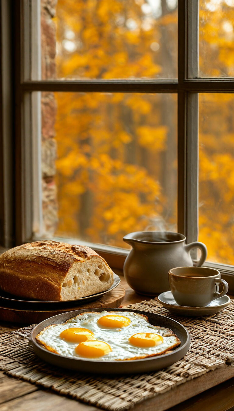 "Breakfast 🍳☕ monochrome taupe …" — image created in Shedevrum