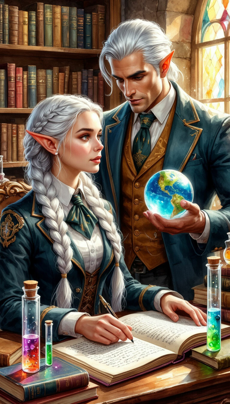 "Watercolor, a beautiful girl, an adept of the Academy of Magic, is ...
